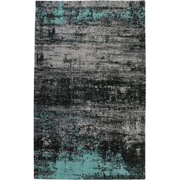 Hochflor-Teppich GUTMANN FACTORY, B:170cm H:100mm L:240cm, schwarz, Baumwolle, Kunstfaser, Teppiche, "Puffy 63704", Vintage Design