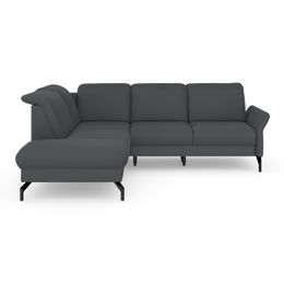 Sit & More Ecksofa SIT & MORE, B:250cm H:84cm T:207cm, grau, Wohnzimmer, Sofas, "Fashion L-Form", wahlweise mit Kopfteilverstellung und Vorziehsitz, motorisch