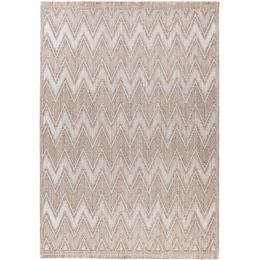 Teppich Kayoom, B:120cm H:6mm L:170cm, beige, Polyester, Wohnzimmer, Teppiche, "Sarai 225", Flachgewebe