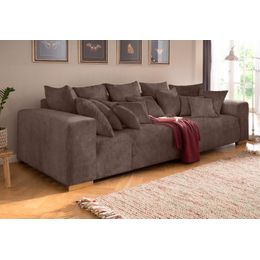 Big-Sofa Home Affaire, B:290cm H:80cm T:118cm, braun, Luxus-Microfaser (100% Polyester);Luxus-Microfaser Lederoptik (100% Polyester), Sofas,
