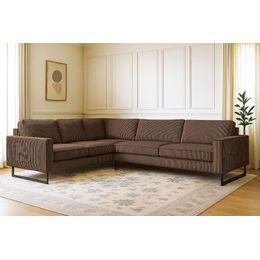 Ecksofa Places of Style, B:290cm H:85cm T:250cm, braun, 92% Polyester, 8% Nylon, Wohnzimmer, Sofas, "Pinto, XXL, 250/290 cm, langer Schenkel,