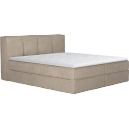 Boxspringbett, B:190cm L:230cm, lila, LeGer Home by Lena Gercke, 100% Polyester, Komplettbetten, "Addyson", Boxspringbett inkl. Topper, 2 Matratzen