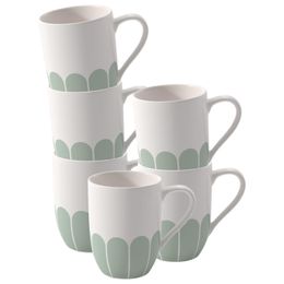 Villeroy & Boch VILLEROY & BOCH Becher "Henkelbecher Fleur Couleur 290 ml 6er Set"vert, Trinkgefäße