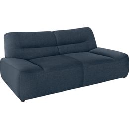 2-Sitzer DOMO collection, B:200cm H:81cm T:109cm, blau, Sofas, "Cesena modernes Sofa mit flachen Armlehnen, komfortabel", fester Sitzkomfort, frei im