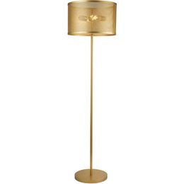 Searchlight Stehlampe "Fishnet 2LT Floor Lamp", 2, &Oslash; 40cm H: 145cm, 1 Stk., gold, Wohnzimmer, Leuchten