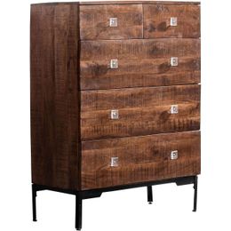 Kommode GUTMANN FACTORY, B:90cm H:120cm T:42cm, braun, Massivholz, Sideboards