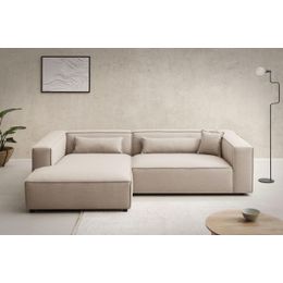 Ecksofa, B:288cm H:66cm T:198cm, beige, LeGer Home by Lena Gercke, 100% Polyester, Wohnzimmer, Sofas, "PIARA XXL, Big-Sofa, Cord, Leinenoptik o.