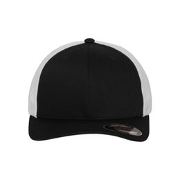 Flexfit Damen Flex Cap "Flexfit Unisex Flexfit Mesh Trucker 2-Tone"balck, wei&szlig;, Gr. S, 55% Baumwolle, 43% Polyester, 2% Elasthan, Caps