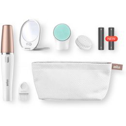 Braun Damen Gesichtsepilierer "FaceSpa 851V 3-in-1", weiß, Epilierer, mit zusätzlicher Batterie
