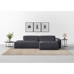 Ecksofa Trendmanufaktur, B:275cm H:72cm T:160cm, grau, 92% Polyester, 8% Nylon, Wohnzimmer, Sofas, "Braga, mit hochwertigem Kaltschaum, L-Form, in
