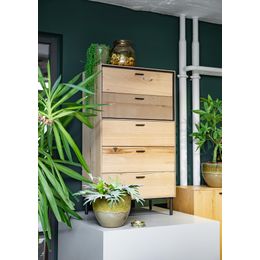 Kommode GUTMANN FACTORY, B:70cm H:125cm T:43cm, braun, MDF, Schlafzimmer, Sideboards