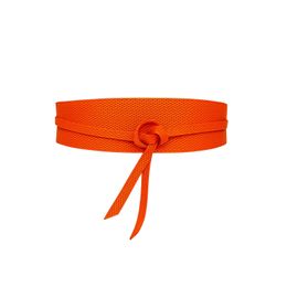 Damen Taillengürtel "Neon", orange, Basic, Collezione Alessandro, unifarben, Leder, Gürtel, aus echtem Leder, Made in Italy