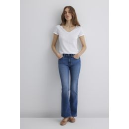 Mavi Damen T-Shirt "BASIC V NECK TEE", weiß, Gr. XL, 50% Baumwolle, 50% Modal, Shirts, T-Shirt Basic