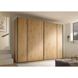 Schwebet&uuml;renschrank STAUD, B:249cm H:240cm T:68cm, braun, Holzwerkstoff, Schr&auml;nke, "Sonett 100 G, Made in Germany", mit vier verschiedenen