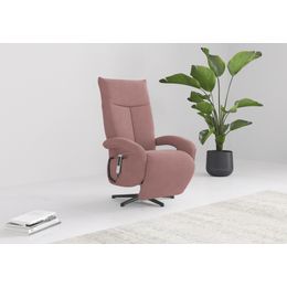 Sit & More TV-Sessel SIT & MORE, B:74cm H:112cm T:82cm, rosa, 95% Polyester, 5% Polyamid, Sessel, "Zoe, inkl. Kopfteilverstellung & 360 Drehfunktion", wahlweise