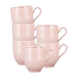Seltmann Weiden Becher "Henkelbecher Amina 0,36 l 6er Set", 6 tlg., rosa, Trinkgef&auml;&szlig;e