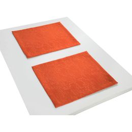 Platzset WIRTH, B:40cm L:35cm, orange, Obermaterial: 100% Polyester, Platzsets, "Lahnstein"