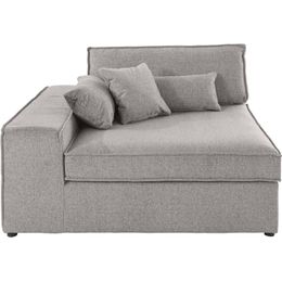 Sofaelement OTTO HOME, B:128cm H:75cm, grau, Baumwollmix (60% Baumwolle/40% Leinen);Struktur fein (100% Polyester);Samtoptik (100%