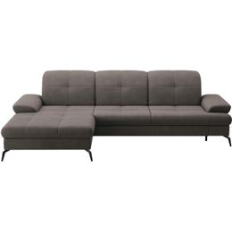 Sit & More Ecksofa SIT & MORE, B:279cm H:90cm T:185cm, braun, 100% Polyester, Wohnzimmer, Sofas, "Amica, L-Form, inkl. Sitztiefenverstellung &