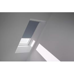 Velux Verdunklungsrollo "DKL 4581S, Farbe: blaugrau", CK02, stufenlos positionierbar, blau, Rollos, alufarbene F&uuml;hrungsschienen & Griffleiste