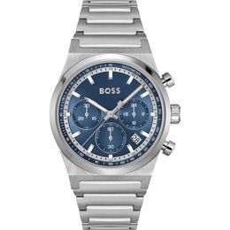 BOSS Herren Chronograph "CANDOR CHRONO", silber, Armbanduhren, Quarzuhr, Armbanduhr, Herrenuhr, Edelstahlarmband, analog, Tag