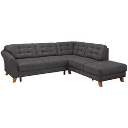 Ecksofa Home Affaire, B:260cm H:89cm T:90cm, grau, Struktur weich ( 97% Polyester, 3% Baumwolle);Luxus-Microfaser ALTARA NUBUCK (100%