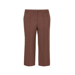 GOLDNER Damen 2-in-1-Hose "Bequeme Culotte mit streckender Biese", braun, Gr. 54, Obermaterial: 95% Polyester PES. 5% Elasthan EL., Hosen