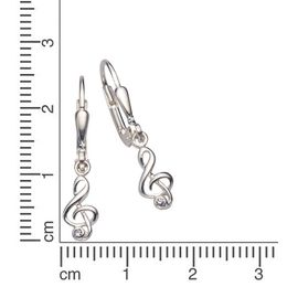 Firetti Damen Paar Ohrh&auml;nger "Schmuck Geschenk Silber 925 Ohrschmuck Patentbrisur Notenschl&uuml;ssel", Silber 925 (Sterlingsilber), silber, Silber 925