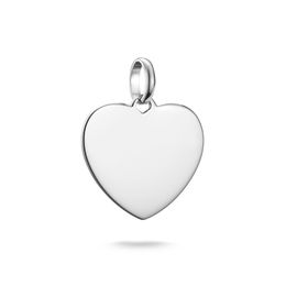 Thomas Sabo Damen Charm Herz "Charm Herz groß - Connect", silber, Silber 925 (recycelt), Charms