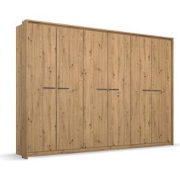 Dreht&uuml;renschrank Rauch, B:275cm H:231cm T:58cm, braun, Holzwerkstoff, Schr&auml;nke, "Kleiderschrank Schrank Garderobe W&auml;scheschrank Ankleide OTELI",