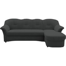 Ecksofa DOMO collection, B:231cm H:84cm T:142cm, grau, 100% Polyester, Wohnzimmer, Sofas, "Flores Schlafsofa, B/T/H: 233/142/86 cm, L-Form",