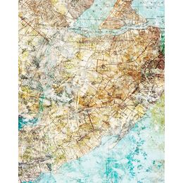 Komar Vliestapete "Digitaldruck Vlies - Mix Map - Gr&ouml;&szlig;e 200 x 250 cm", B/L: 200mm x 250mm, Rollen:, bunt, Tapeten, Wohnzimmer, Schlafzimmer