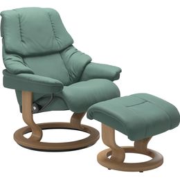 stressless Relaxsessel "Reno" Set, Relaxsessel mit Hocker, mit Hocker, mit Classic Base, Gr&ouml;&szlig;e S, M & L, Gestell Eiche