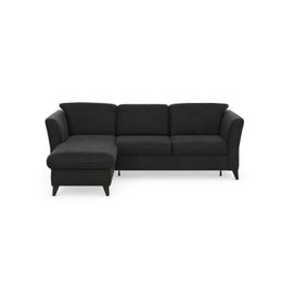 Ecksofa Home Affaire, B:249cm H:86cm T:162cm, grau, 95% Polyester, 5% Polyamid, Wohnzimmer, Sofas, "Trelleborg L-Form", wahlweise mit Bettfunktion