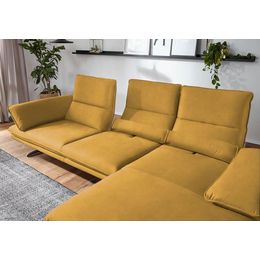 Ecksofa W.Schillig, B:291cm H:94cm T:164cm, gelb, Longlife Xtra-Leder Z69: Das feinnarbige, gedeckte Softleder Z69 besticht durch seine