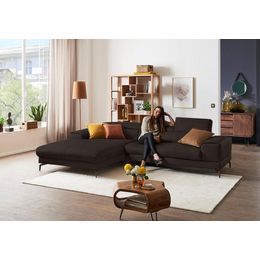 Ecksofa W.Schillig, B:303cm H:70cm T:193cm, braun, Longlife Xtra-Leder Z59: Glattleder mit modischer Pr&auml;gung. Hautst&auml;rke 0, 9 - 1, 1 mm, Wohnzimmer,