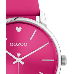 Oozoo Damen Quarzuhr, pink, Armbanduhren, Armbanduhr, Damenuhr, Lederarmband