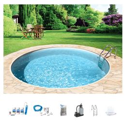 Rundpool MY POOL BWT, H:150cm &Oslash;:500cm, beige, Schwimmbecken, "mit sandfarbener Folie f&uuml;r den Karibik Look", H&ouml;he: 150 cm, in versch. Gr&ouml;&szlig;en verf&uuml;gbar