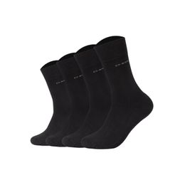 Camano Herren Sneakersocken "Socken 4er Pack", Gr. 43, schwarz, Obermaterial: 80% Baumwolle CO. 17% Polyamid PA. 3% Elasthan EL., Socken