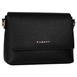 Bugatti Damen Umh&auml;ngetasche "ELLA SAFFIANO"schwarz, Polyurethan (PU), Taschen
