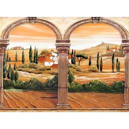 papermoon Fototapete "Tuscany", B/L: 3,5m x 2,6m, Bahnen: 7 Stk., bunt, Tapeten