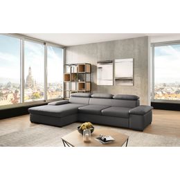 Sit & More Ecksofa SIT & MORE, B:286cm H:73cm T:174cm, braun, Wohnzimmer, Sofas, "Alcudia L-Form", wahlweise mit Bettfunktion