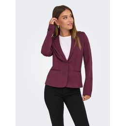 Only Damen Jerseyblazer "ONLPOPTRASH – 2-Knopf Blazer mit taillierter Silhouette", grün, Gr. S, unifarben, Milano Rib, Obermaterial: 63% Viskose, 32%