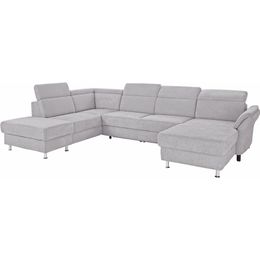 Sit & More Wohnlandschaft SIT & MORE, B:331cm H:97cm T:228cm, silber, Flachgewebe (90% Polyester, 10% Polyamid);Luxus-Microfaser (100% Polyester);Struktur (100%