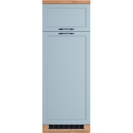 K&uuml;hlumbauschrank KOCHSTATION, B:60cm H:166cm T:60cm, blau, Holzwerkstoff, MDF, Schr&auml;nke, "KS-Lana", Breite 60 cm