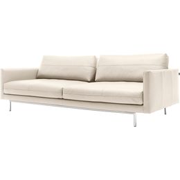 3,5-Sitzer, B:220cm H:91cm T:106cm, wei&szlig;, CREATION BY ROLF BENZ, Sofas, "CR.414, Designsofa, edles Sofa, Loungesofa, Ledersofa, klares Design", aus