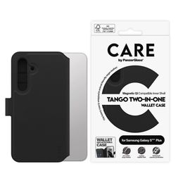 Handyh&uuml;lle "Magnetic QI Tango Two-in-One Wallet Case f&uuml;r Samsung Galaxy S25 Plus", B:11cm H:2,5cm T:20cm, schwarz, CARE BY PANZERGLASS, H&uuml;llen,
