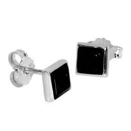OSTSEE-SCHMUCK Damen Paar Ohrstecker "OSTSEE-SCHMUCK Ohrstecker Classic 6x6 mm", 7 x 7mm, Silber 925 (Sterlingsilber), wei&szlig;, Silber 925