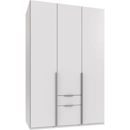 Dreht&uuml;renschrank wimex, B:135cm H:208cm T:58cm, wei&szlig;, Holzwerkstoff, Schr&auml;nke, "Mugano", wahlweise mit oder ohne Spiegel, mit Schubladen