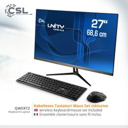 CSL All-in-One PC "Unity F27-ALS N200 Windows 11", Microsoft Windows 11 Pro (64 Bit), 8 GB RAM 1.000 GB SSD, schwarz, Desktop-PCs